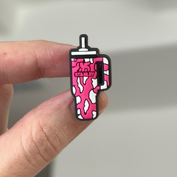 Accessories | 51 1015 Stanley Cup Pink Croc Charm | Poshmark